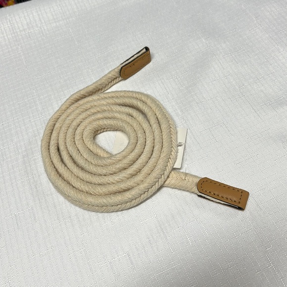 Accessories | Boho Belt Cream Color With Faux Leather Detail Brand New ...